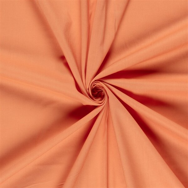 Baumwollstoff Fahnentuch Cretonne *Marie* Uni - softorange - vonbrach