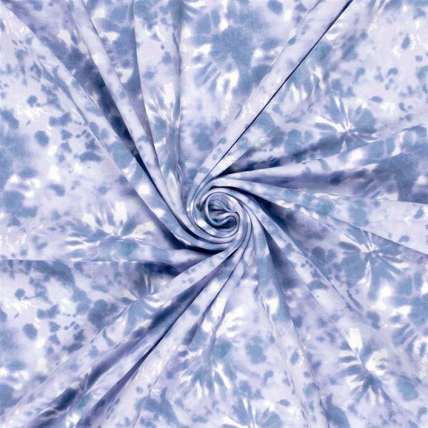 French Terry gebürstet Digital Batik - babyblau - vonbrachttextiles